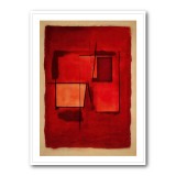 Red Abstract Squares In Rothko Style Wall Art