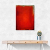 Red Abstract Square In Rothko Style Wall Art