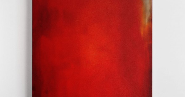 Red Abstract Square In Rothko Style Wall Art