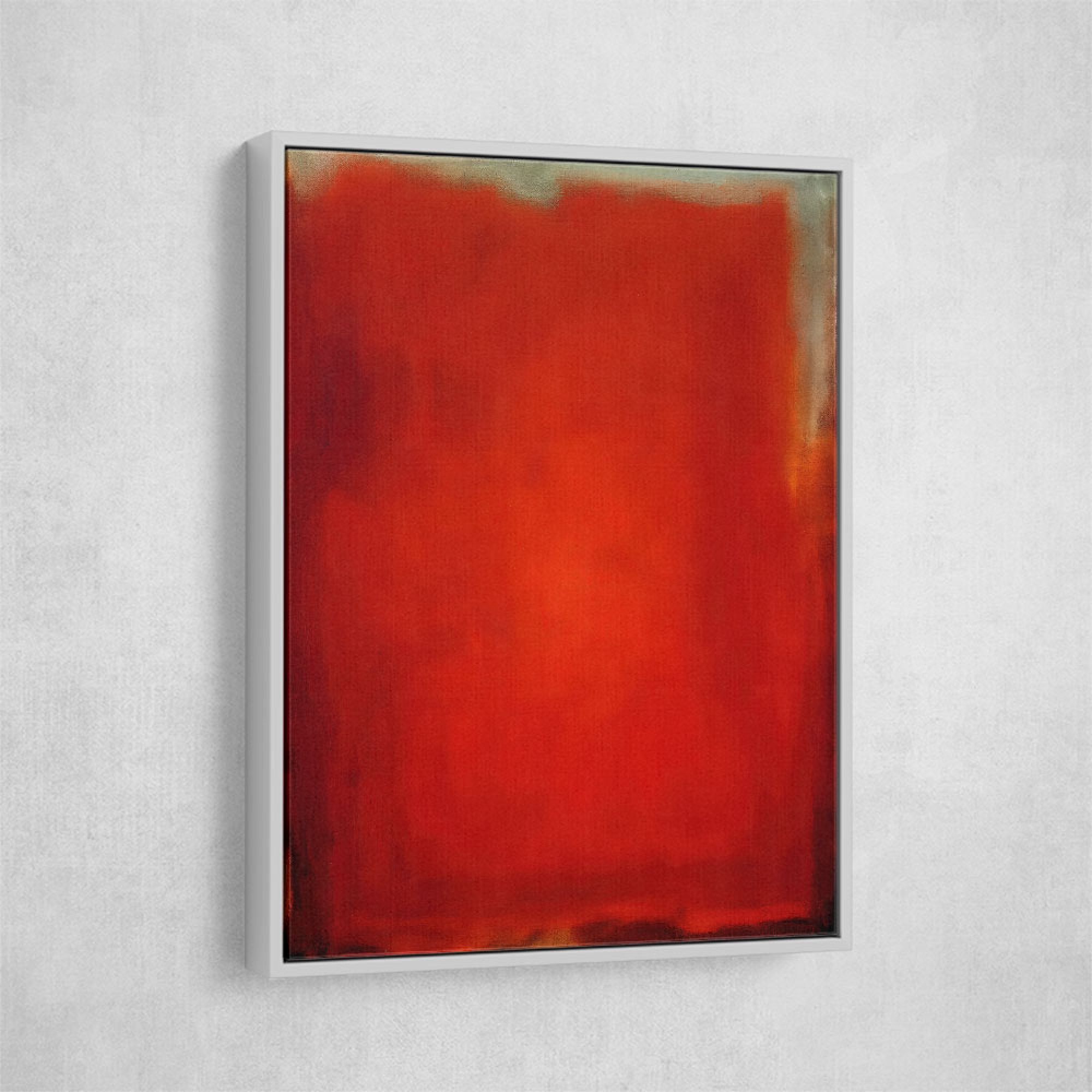 Red Abstract Square In Rothko Style Wall Art