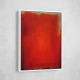 Red Abstract Square In Rothko Style Wall Art