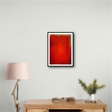 Red Abstract Square In Rothko Style Wall Art