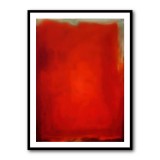 Red Abstract Square In Rothko Style Wall Art
