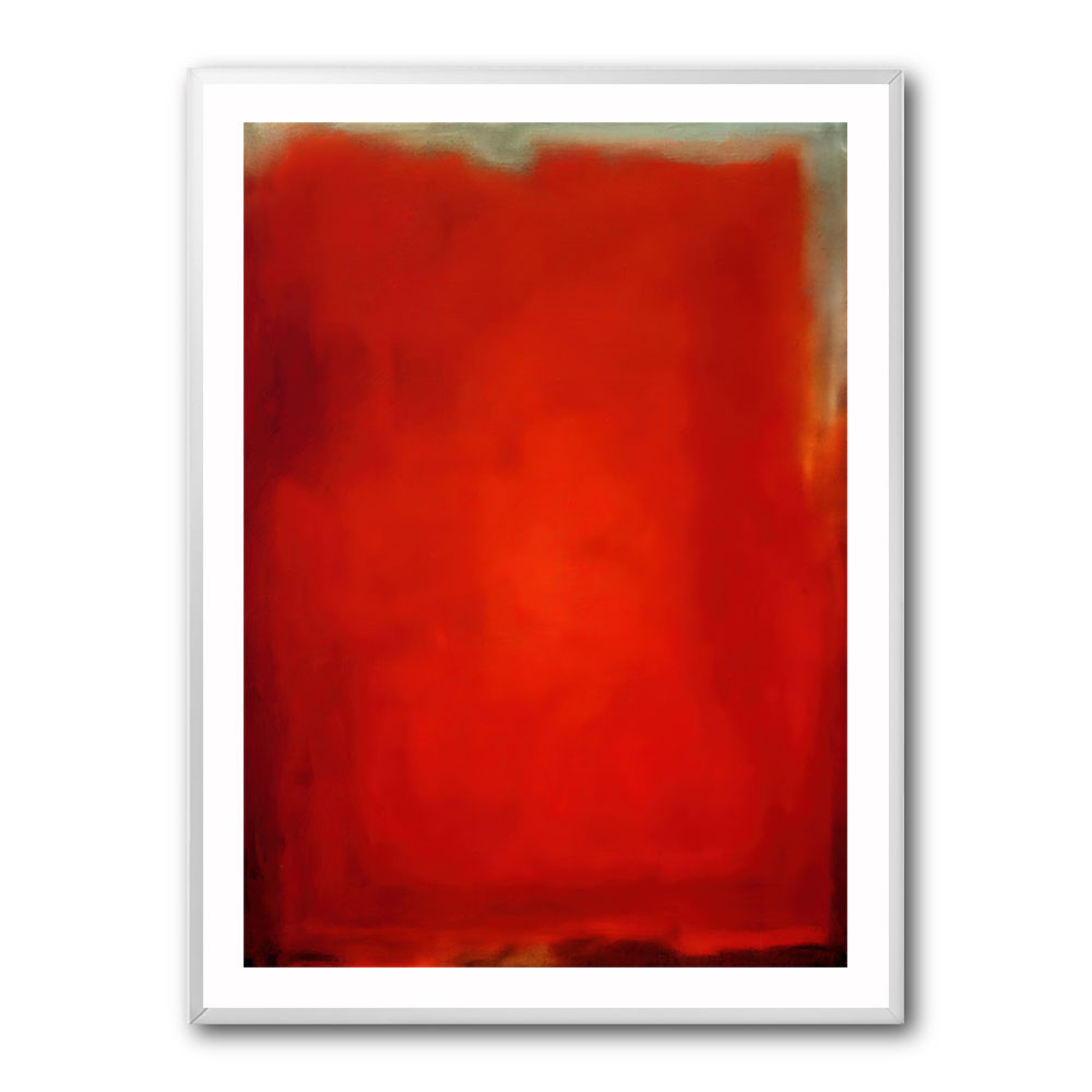 Red Abstract Square In Rothko Style Wall Art