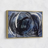 Blue Abstract Circles Wall Art