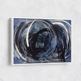 Blue Abstract Circles Wall Art
