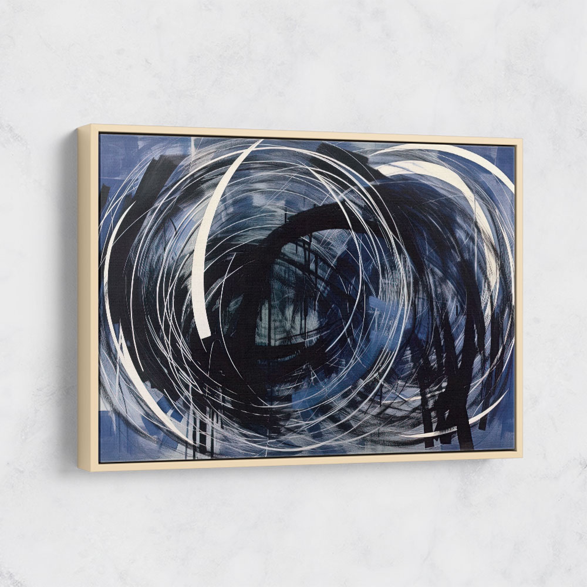 Blue Abstract Circles Wall Art