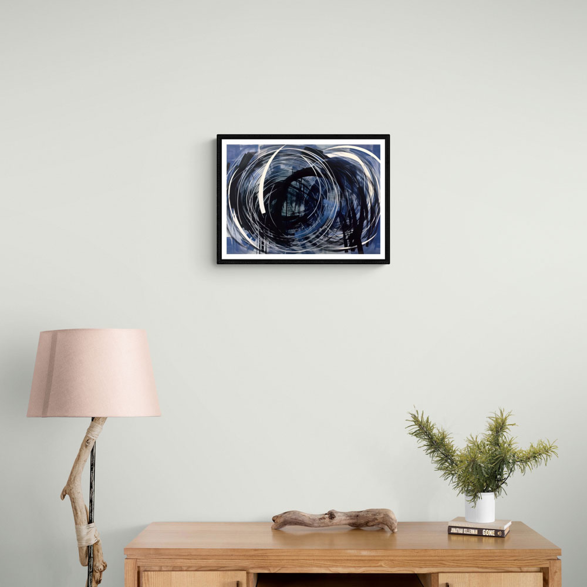 Blue Abstract Circles Wall Art