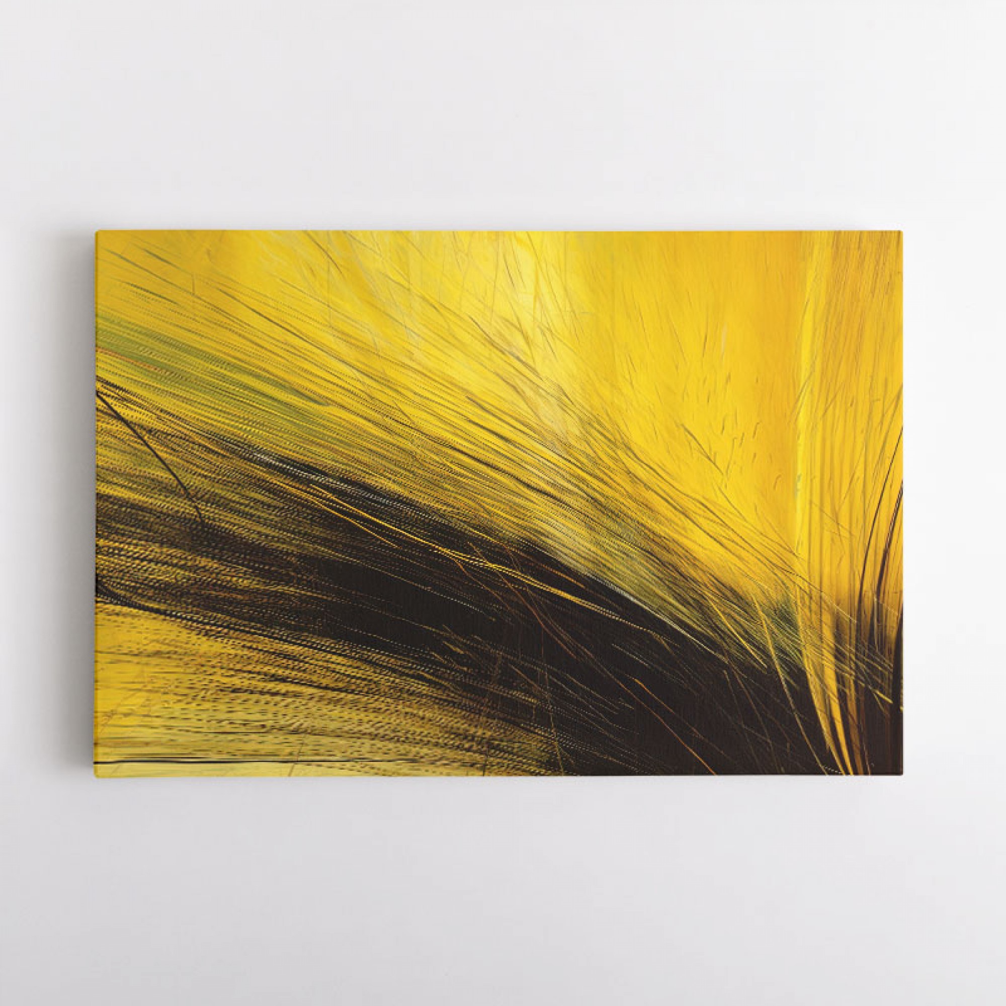 Gold & Black Abstract Lines 2 Wall Art