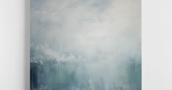 Blue & Silver Abstract 1 Wall Art