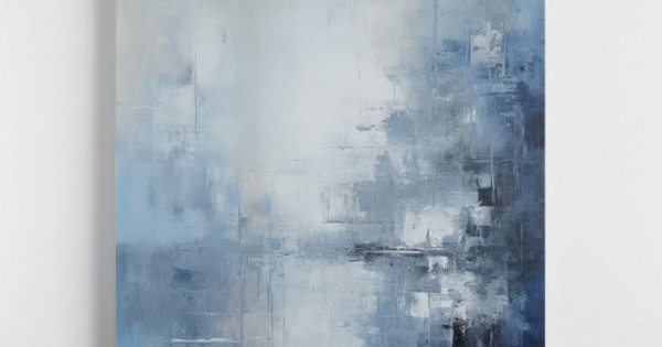 Blue & Silver Abstract 2 Wall Art