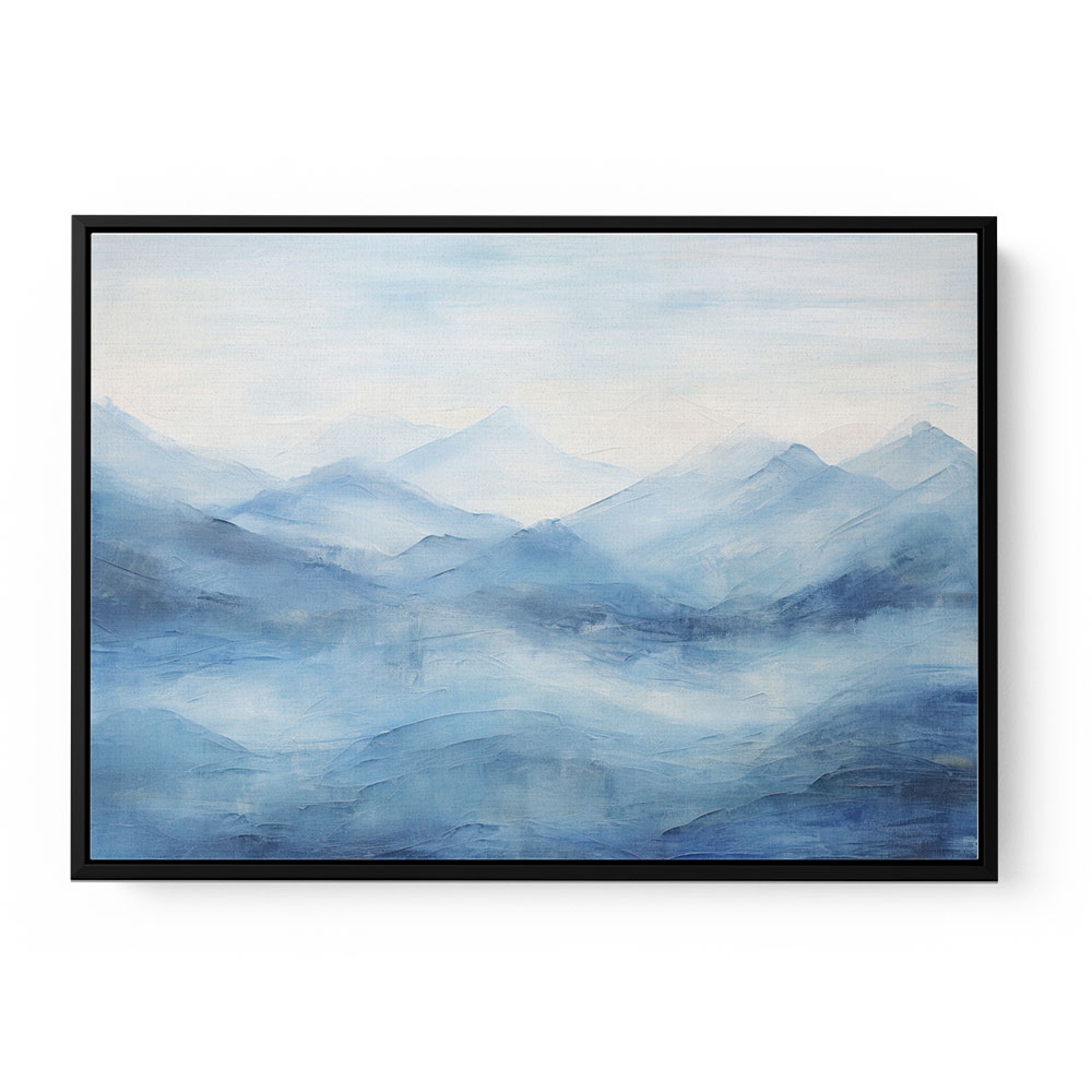 Mountains Blue Abstract Wall Art