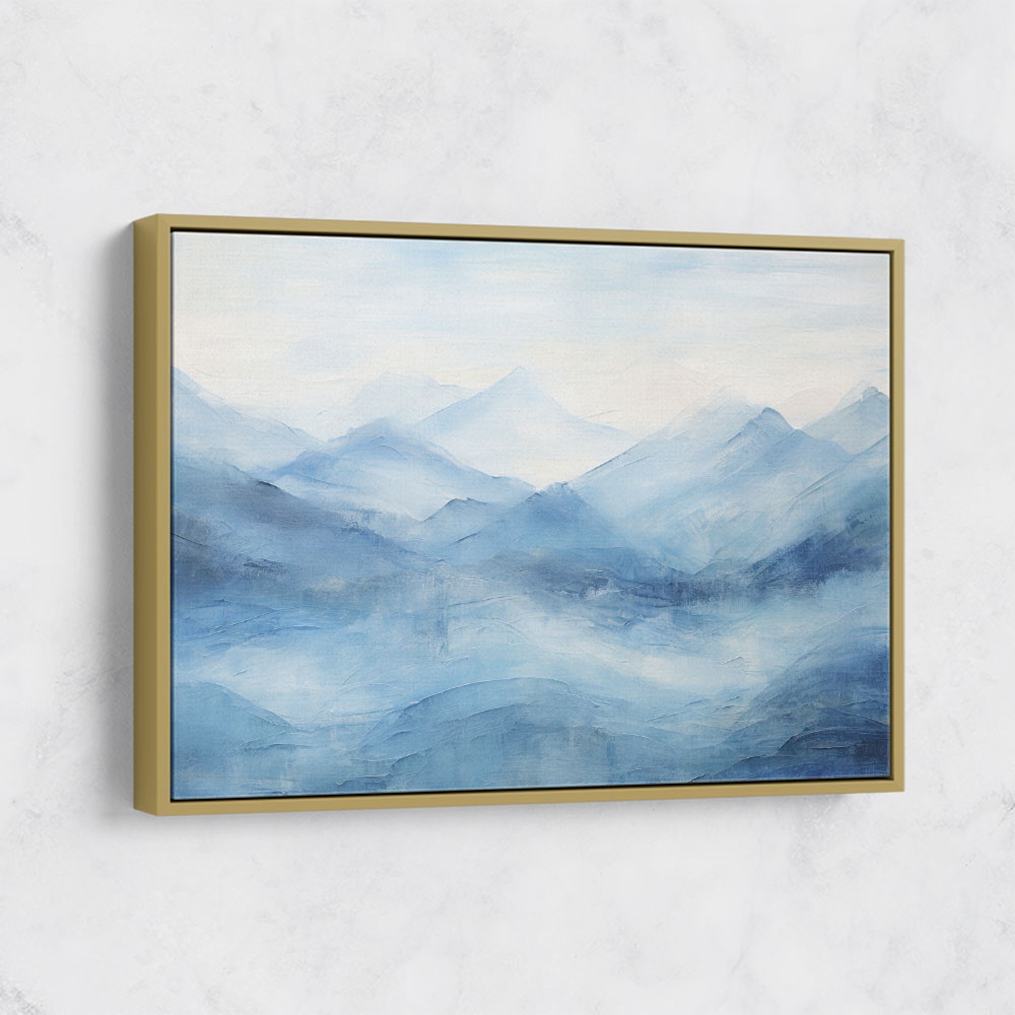 Mountains Blue Abstract Wall Art