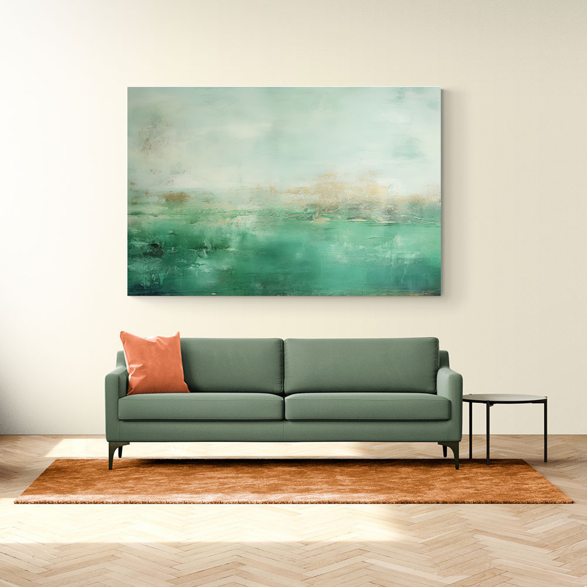 Seascape Green Abstract 1 Wall Art