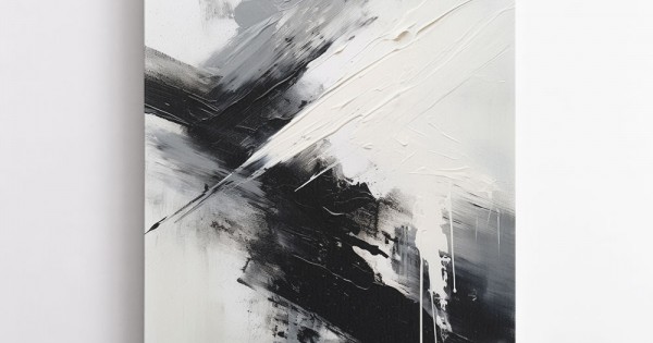 Black Brush Strokes 11 Abstract Wall Art