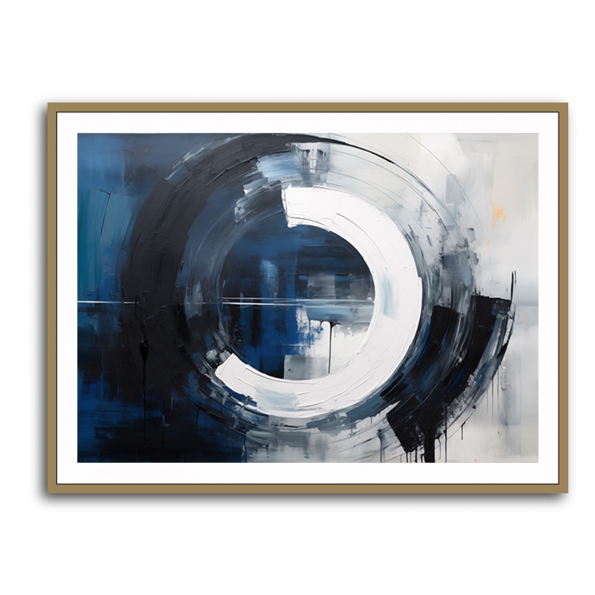Blue Circle 5 Abstract Wall Art