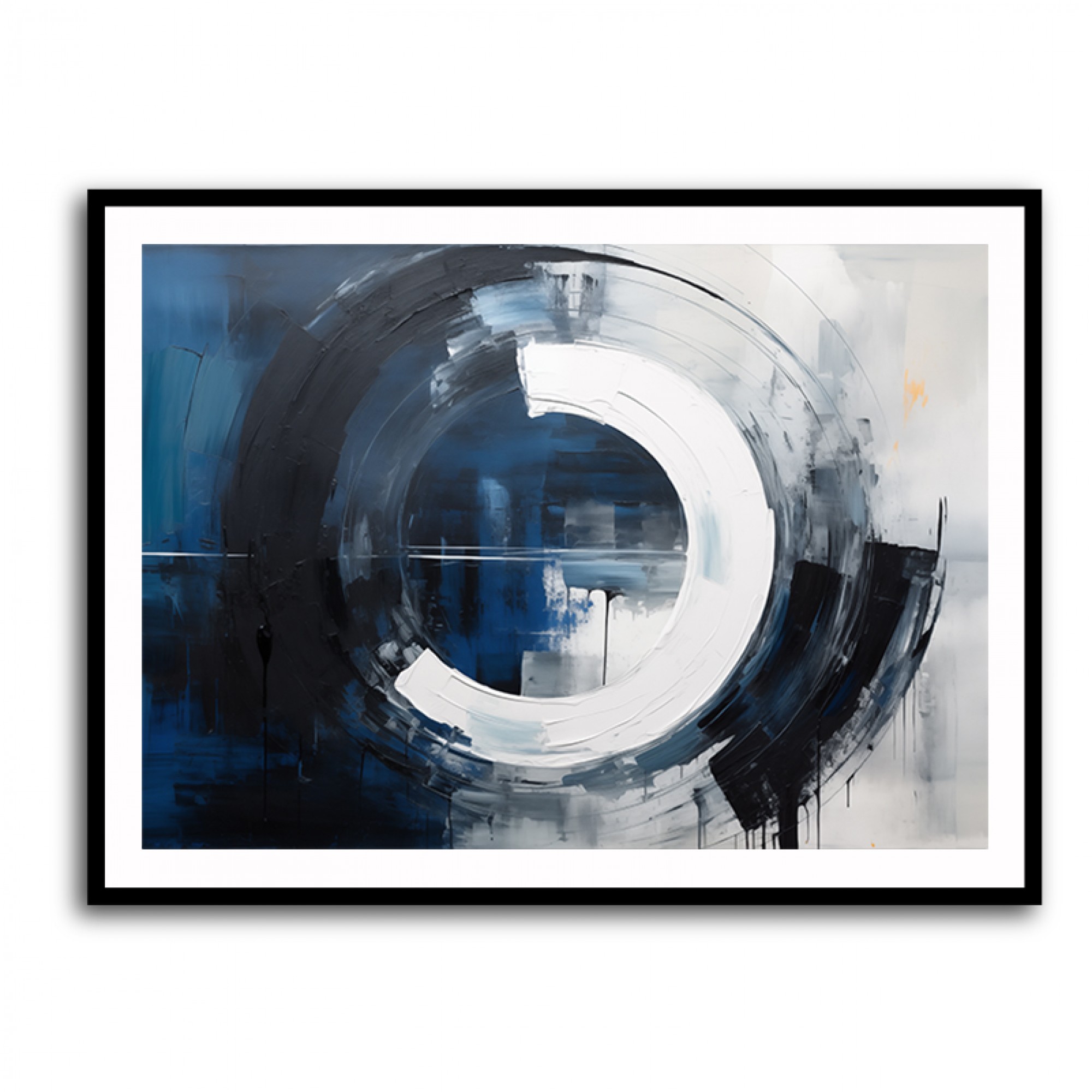 Blue Circle 5 Abstract Wall Art