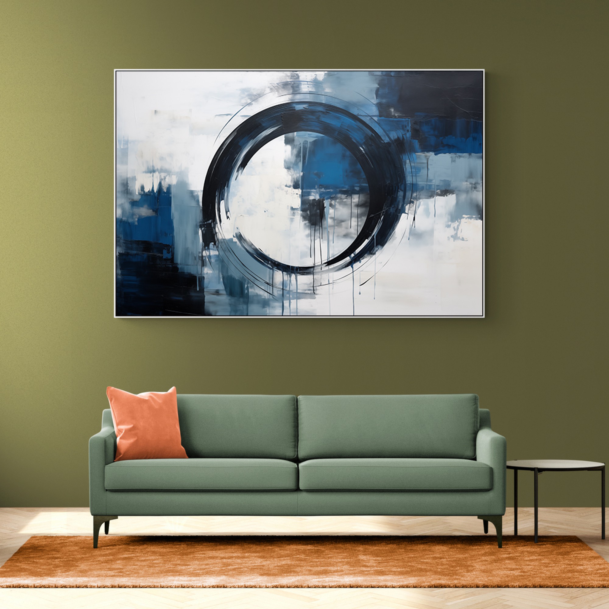 Blue Circle 7 Abstract Wall Art