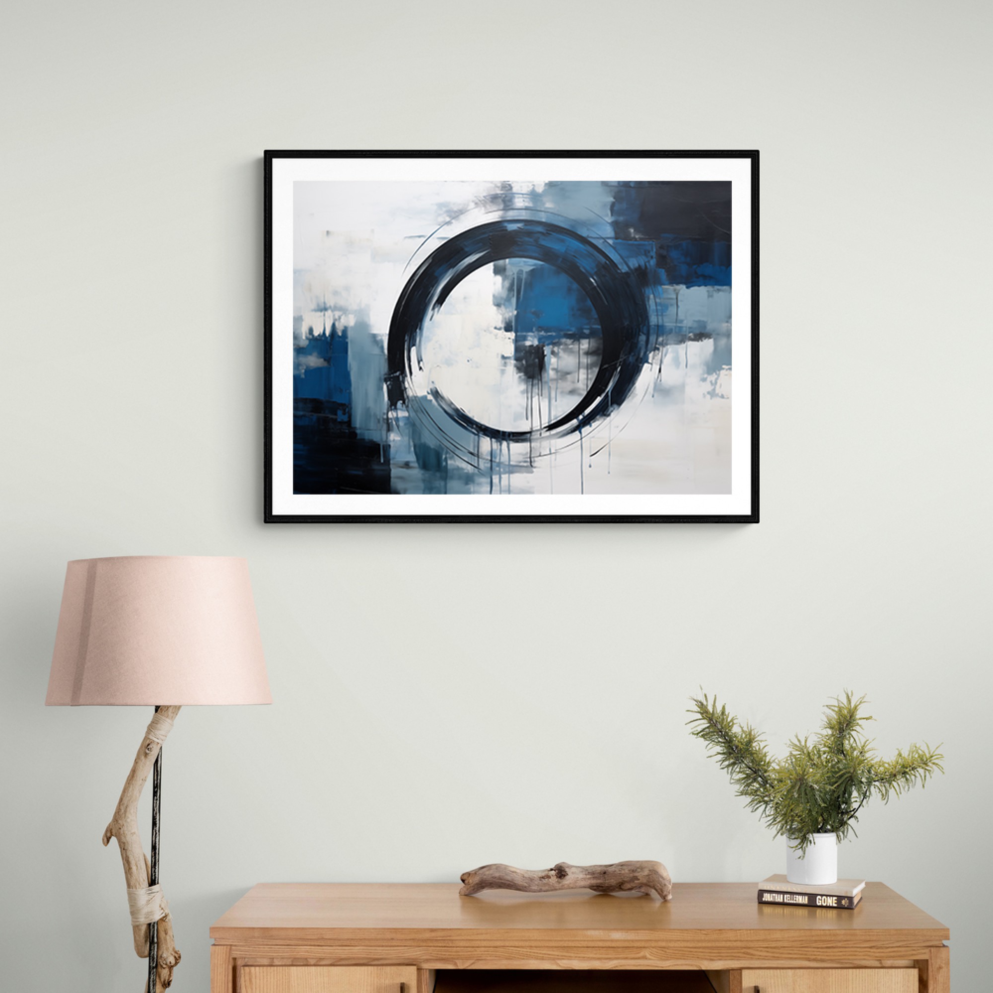 Blue Circle 7 Abstract Wall Art