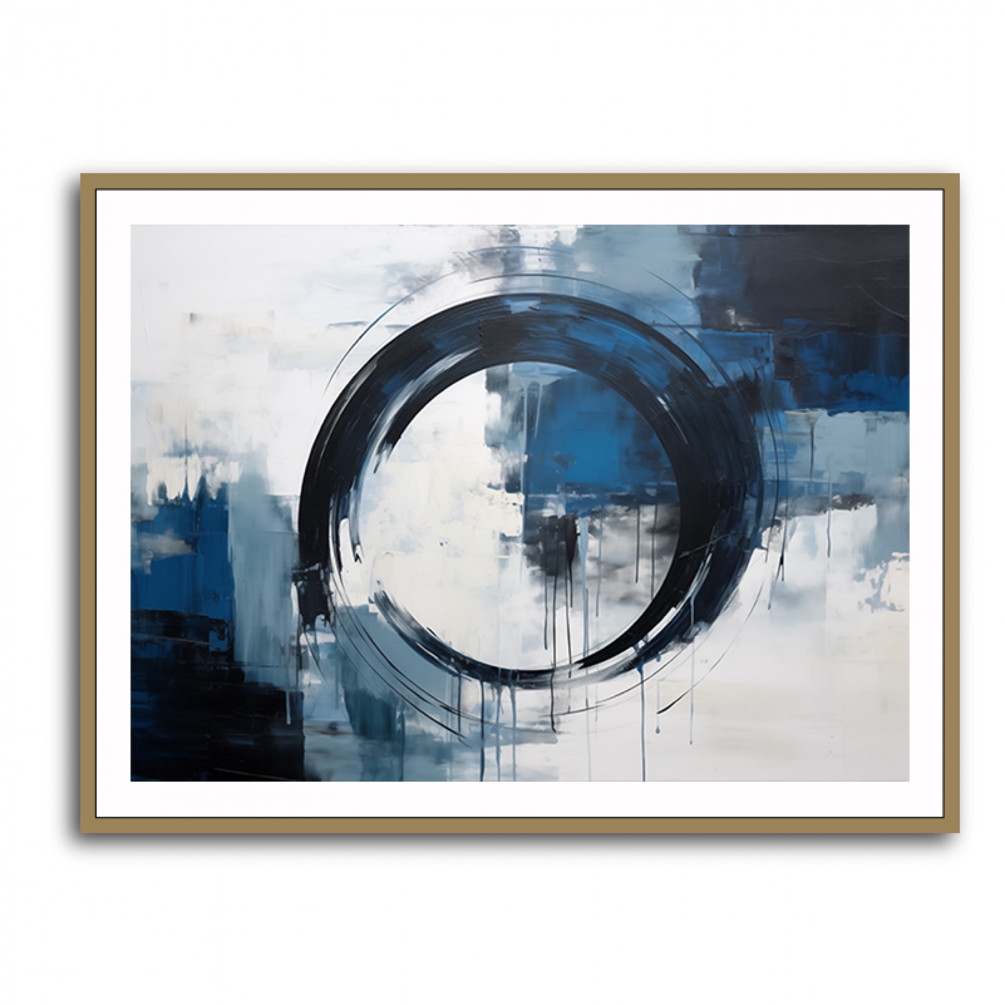 Blue Circle 7 Abstract Wall Art