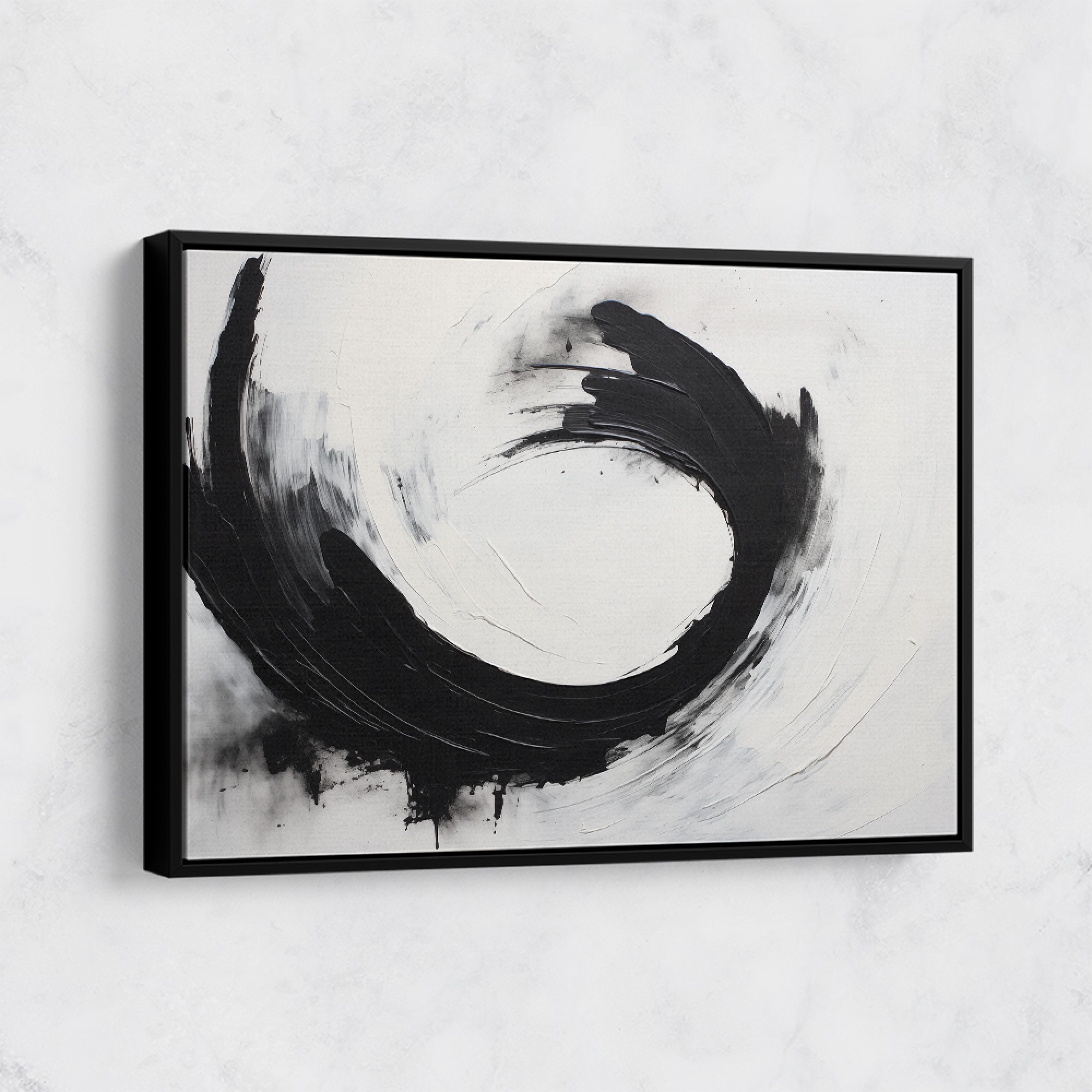 Black Circle 15 Abstract Wall Art