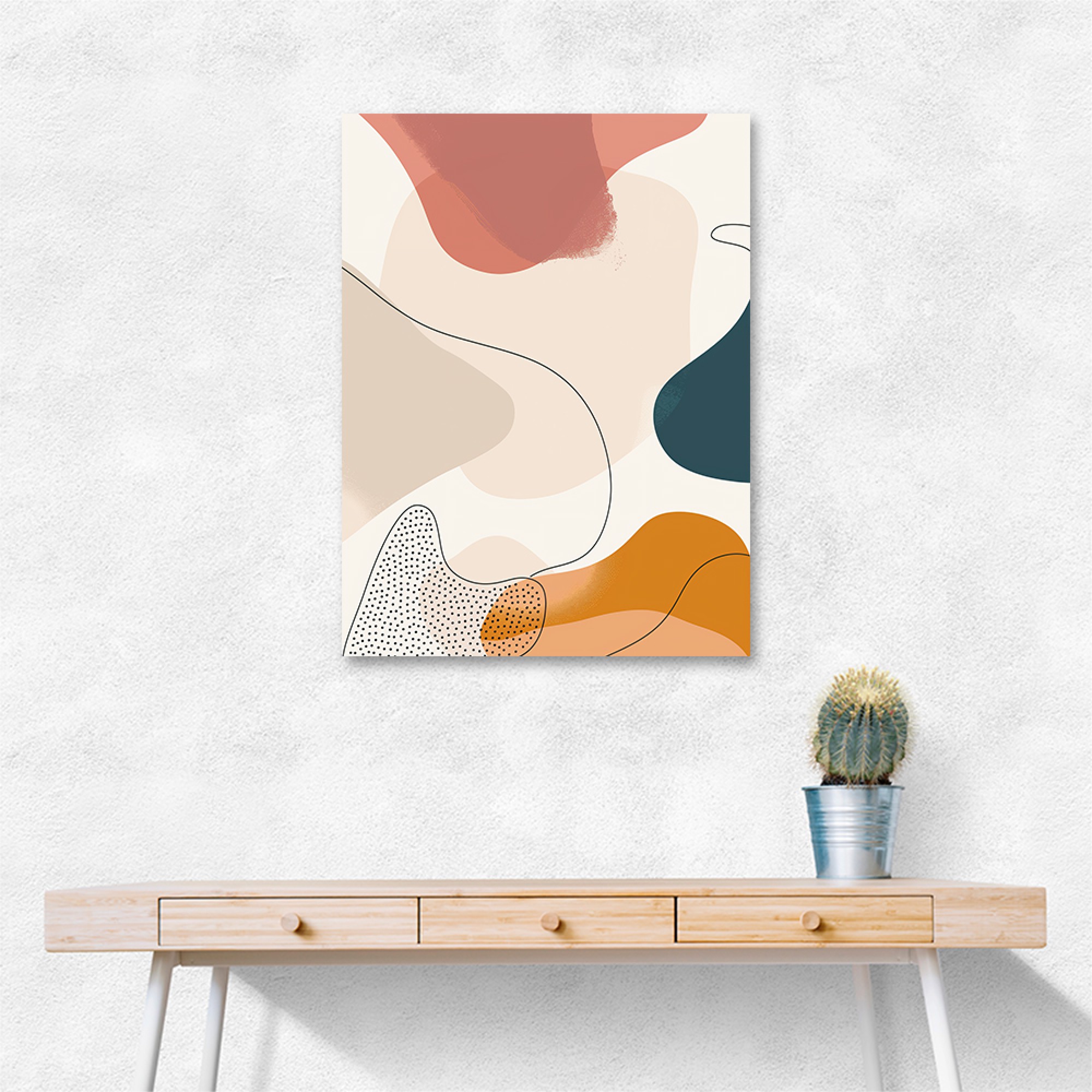Minimalist Boho Shapes Pastel 3 Wall Art