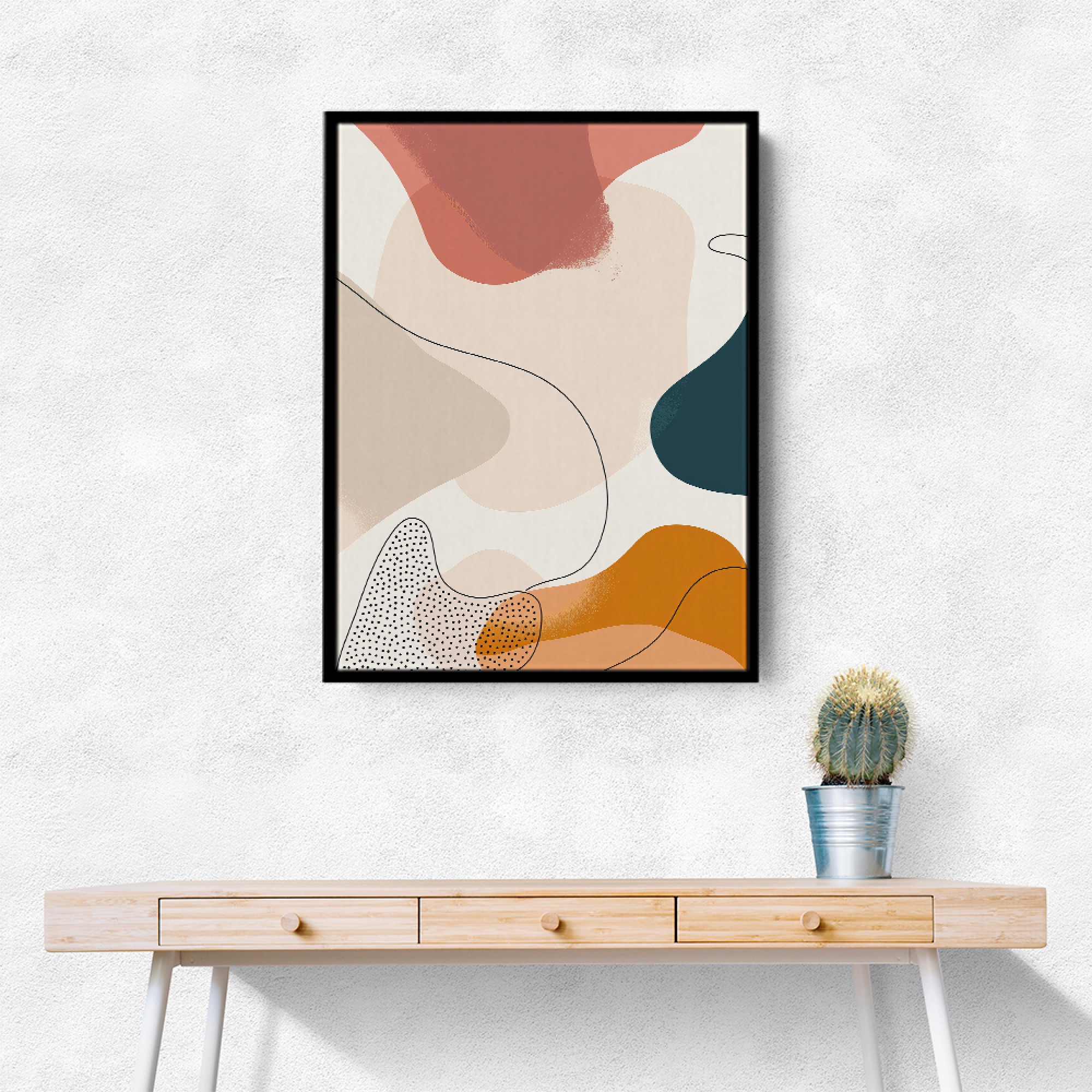 Minimalist Boho Shapes Pastel 3 Wall Art