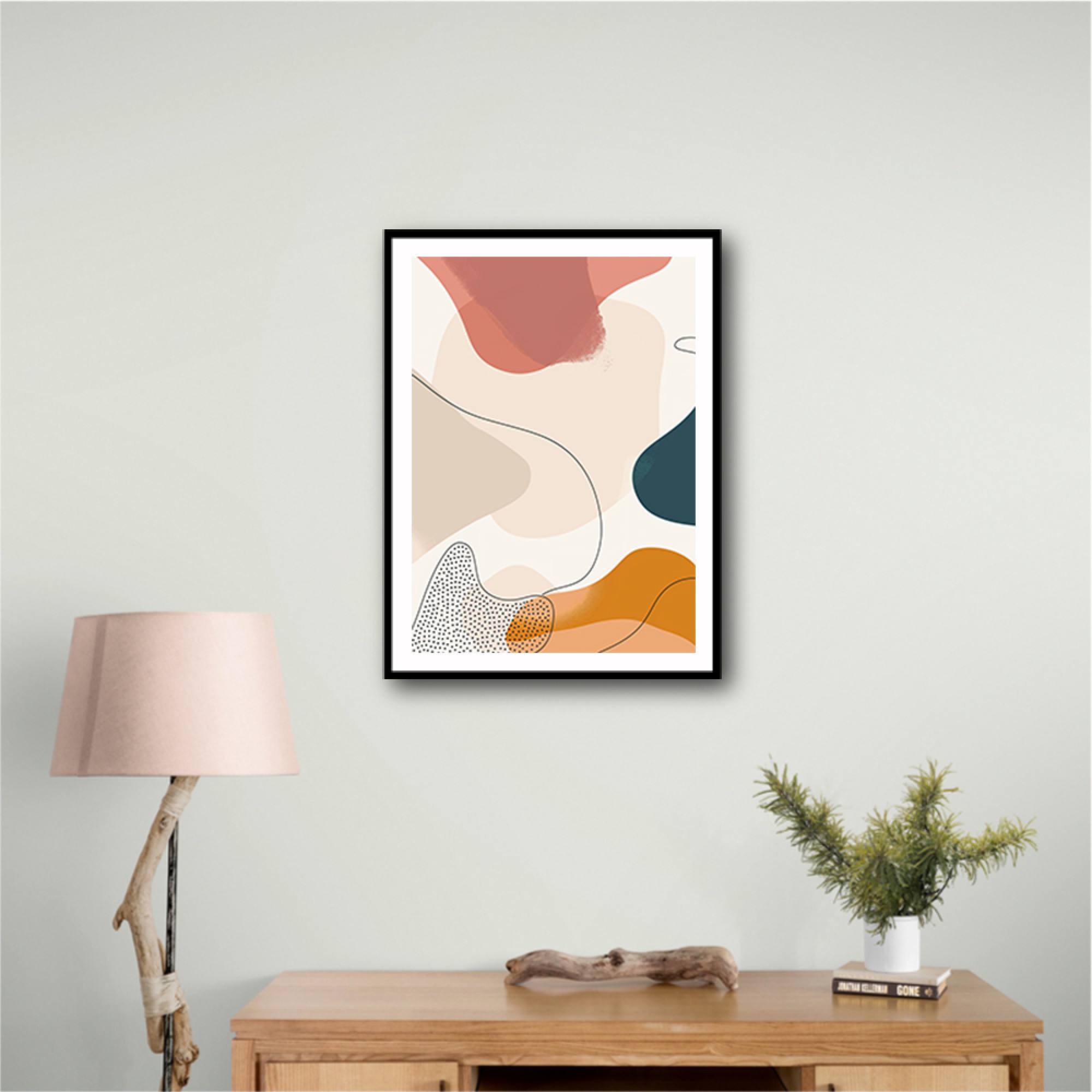 Minimalist Boho Shapes Pastel 3 Wall Art