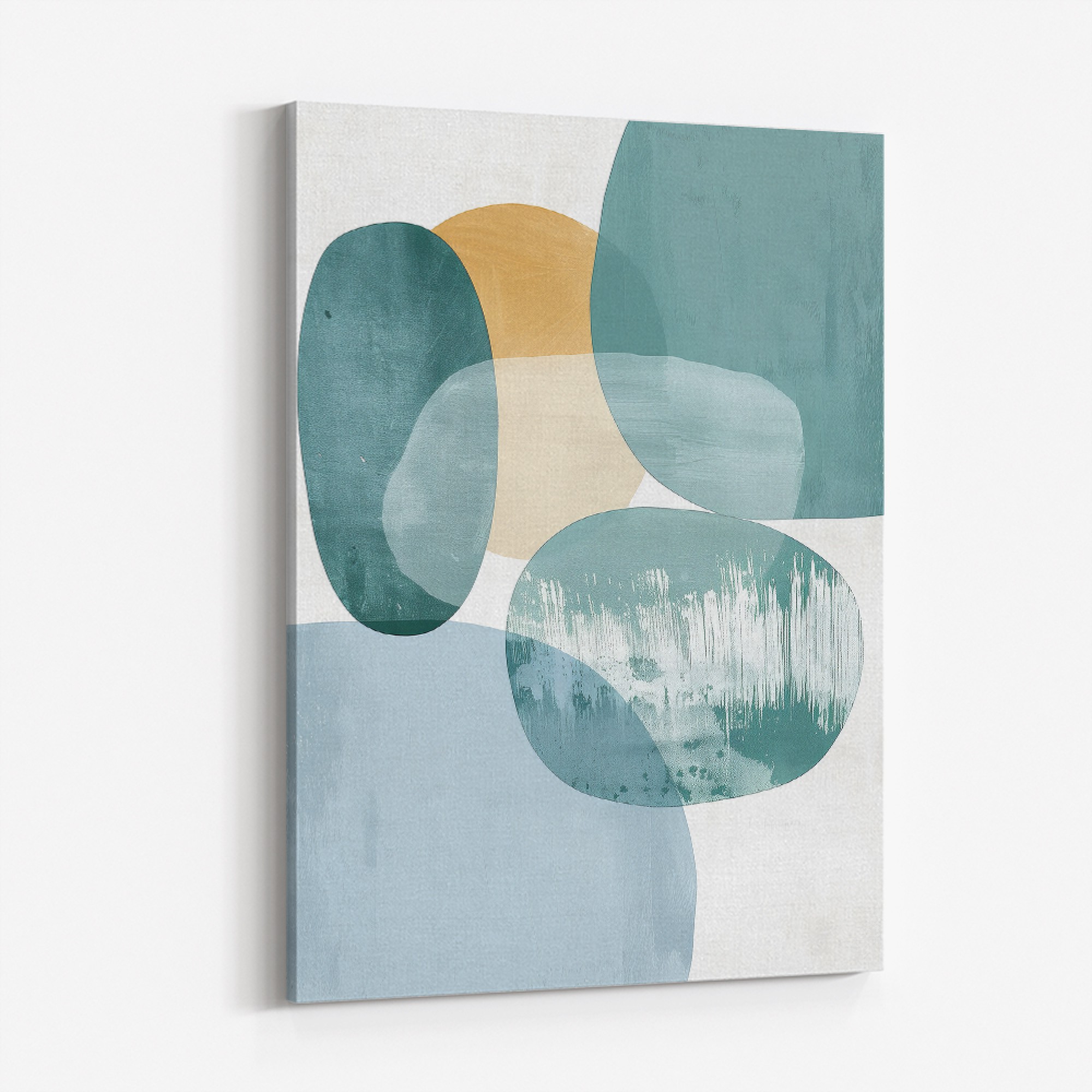 Minimalist Boho Shapes Tiffany Blue 9 Wall Art