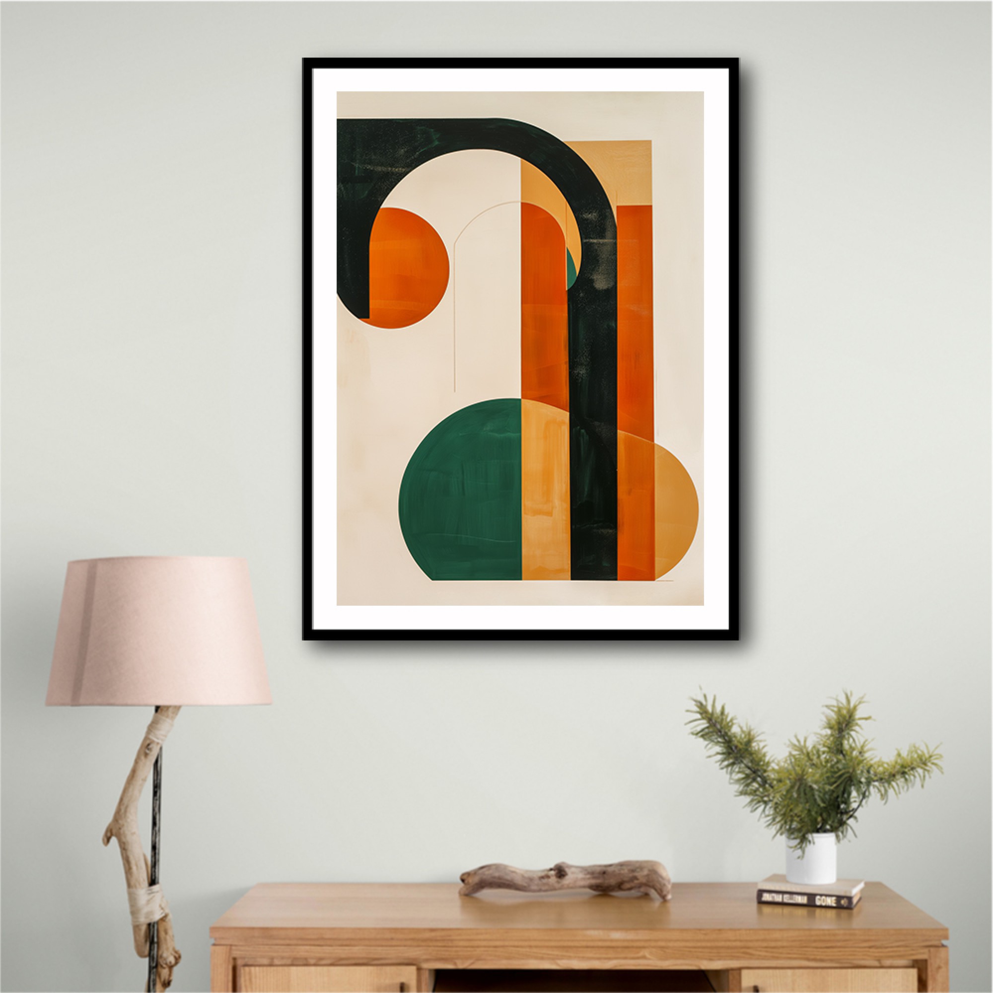 Minimalist Vintage Geometric Shapes Wall Art