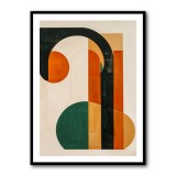 Minimalist Vintage Geometric Shapes Wall Art