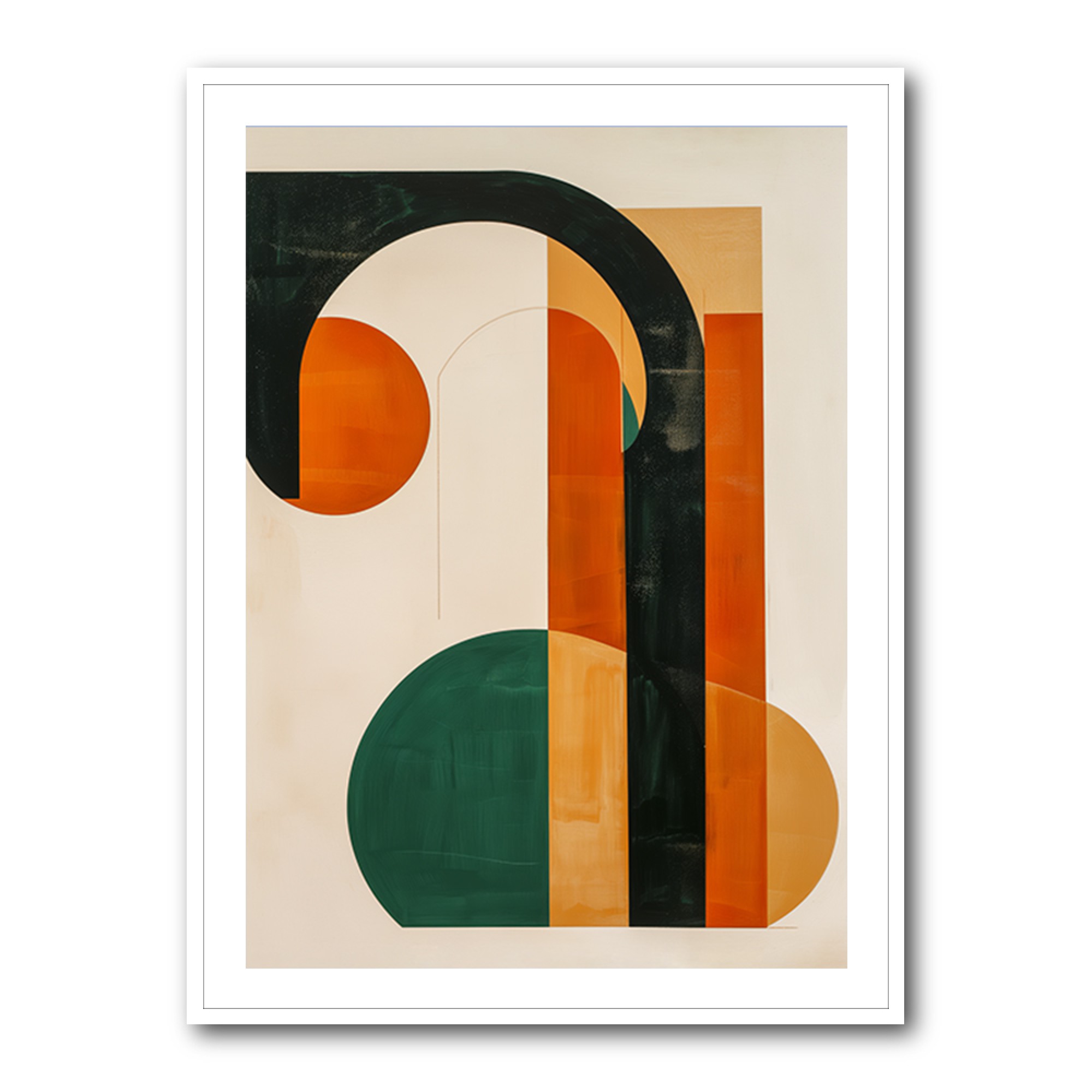 Minimalist Vintage Geometric Shapes Wall Art