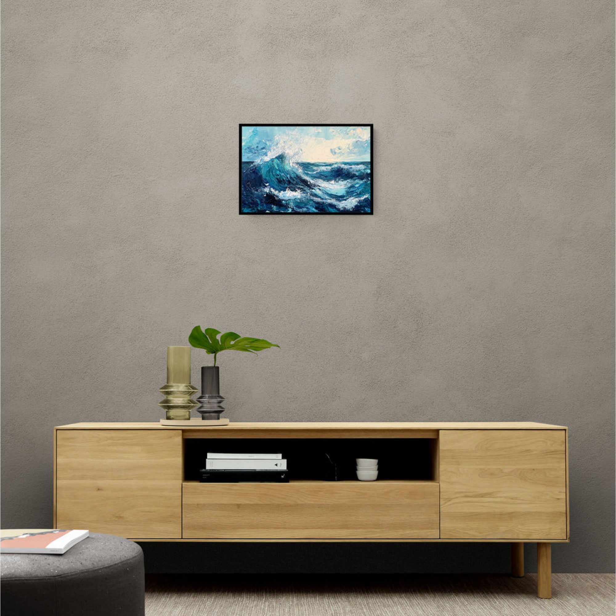 Seascape Blue Waves Wall Art