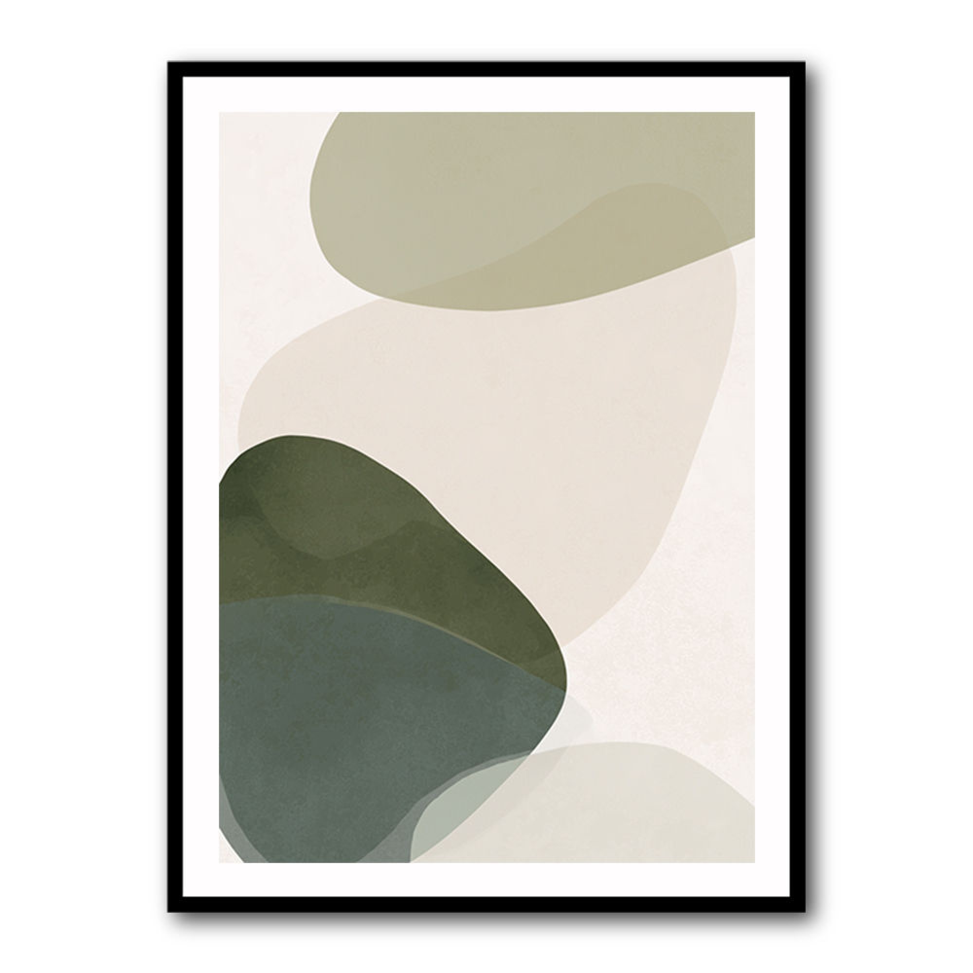 Minimalist Abstract Art Featuring Soft Pebble-Like 59 Wall Art
