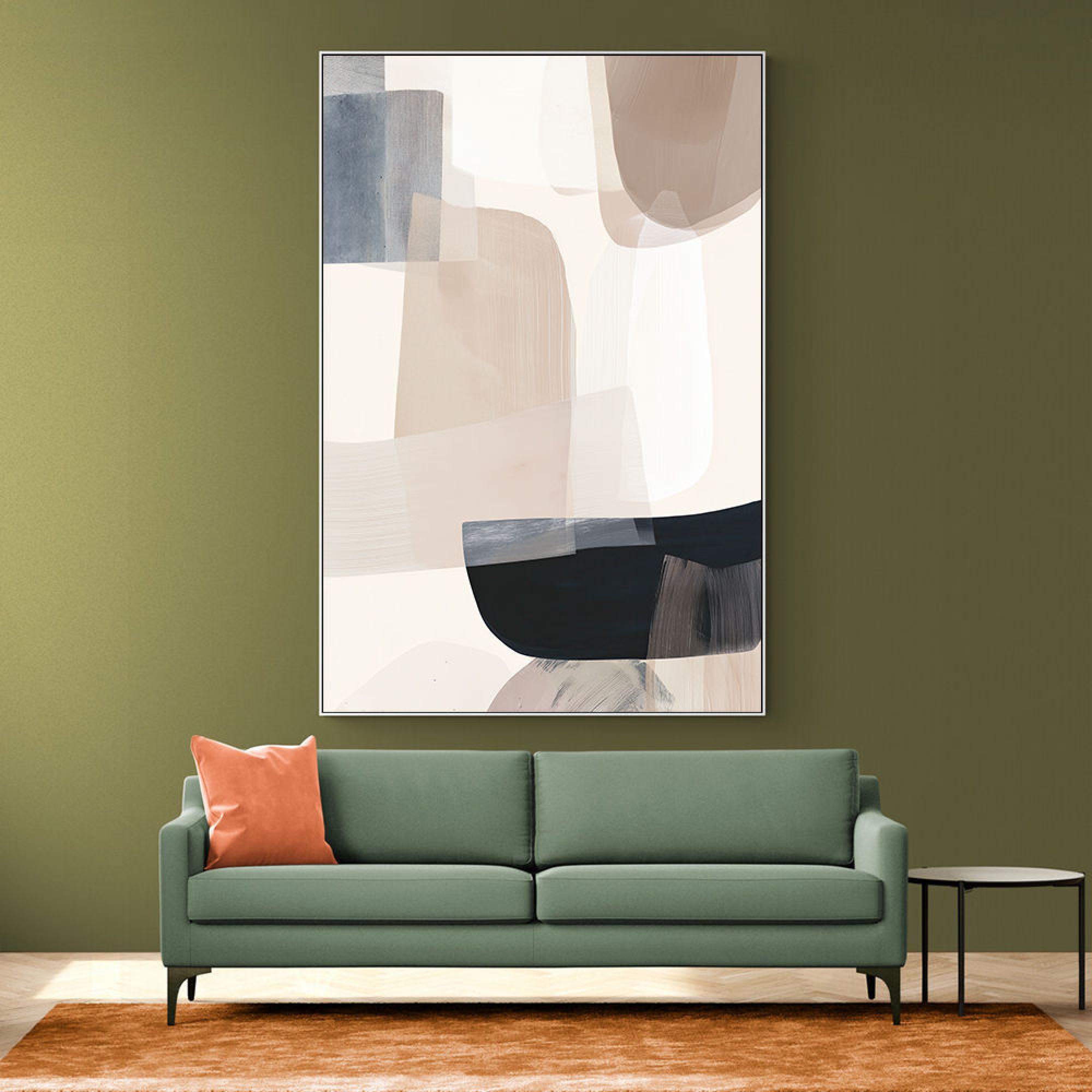 Minimalist Abstract Collage With Overlapping Organic Shapes 20 Wall Art