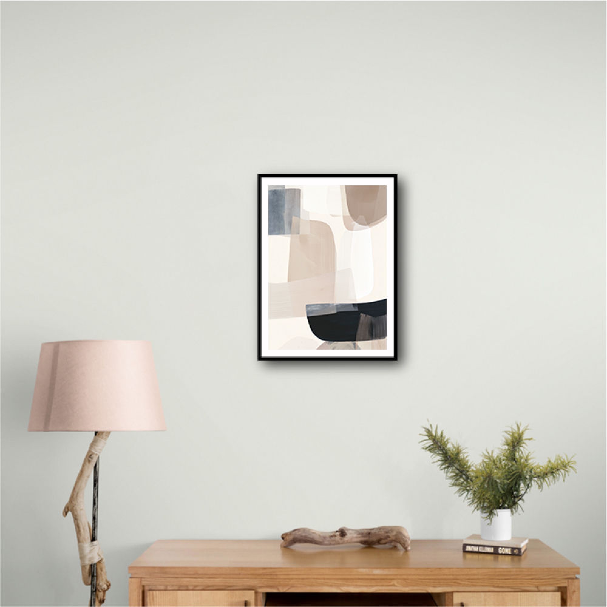 Minimalist Abstract Collage With Overlapping Organic Shapes 20 Wall Art