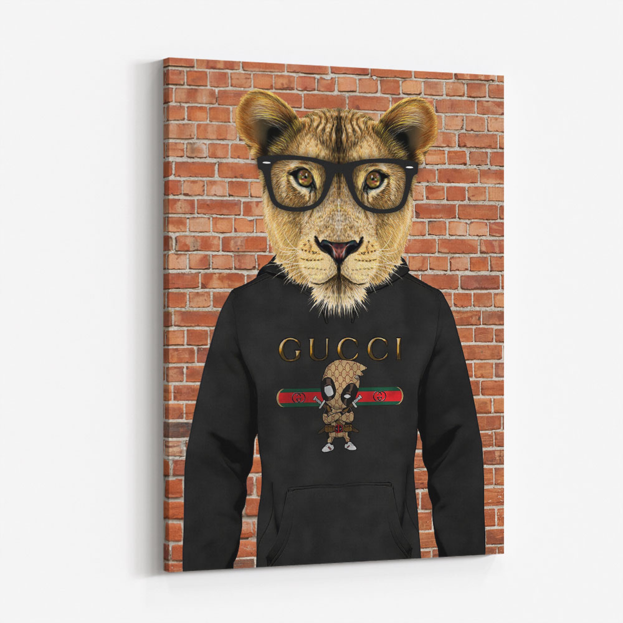 Lioness in a Hoodie Wall Art