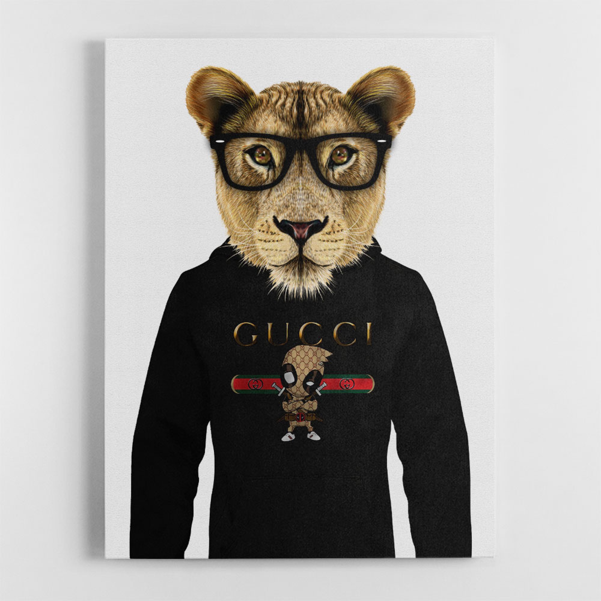 Lioness in a Hoodie Wall Art