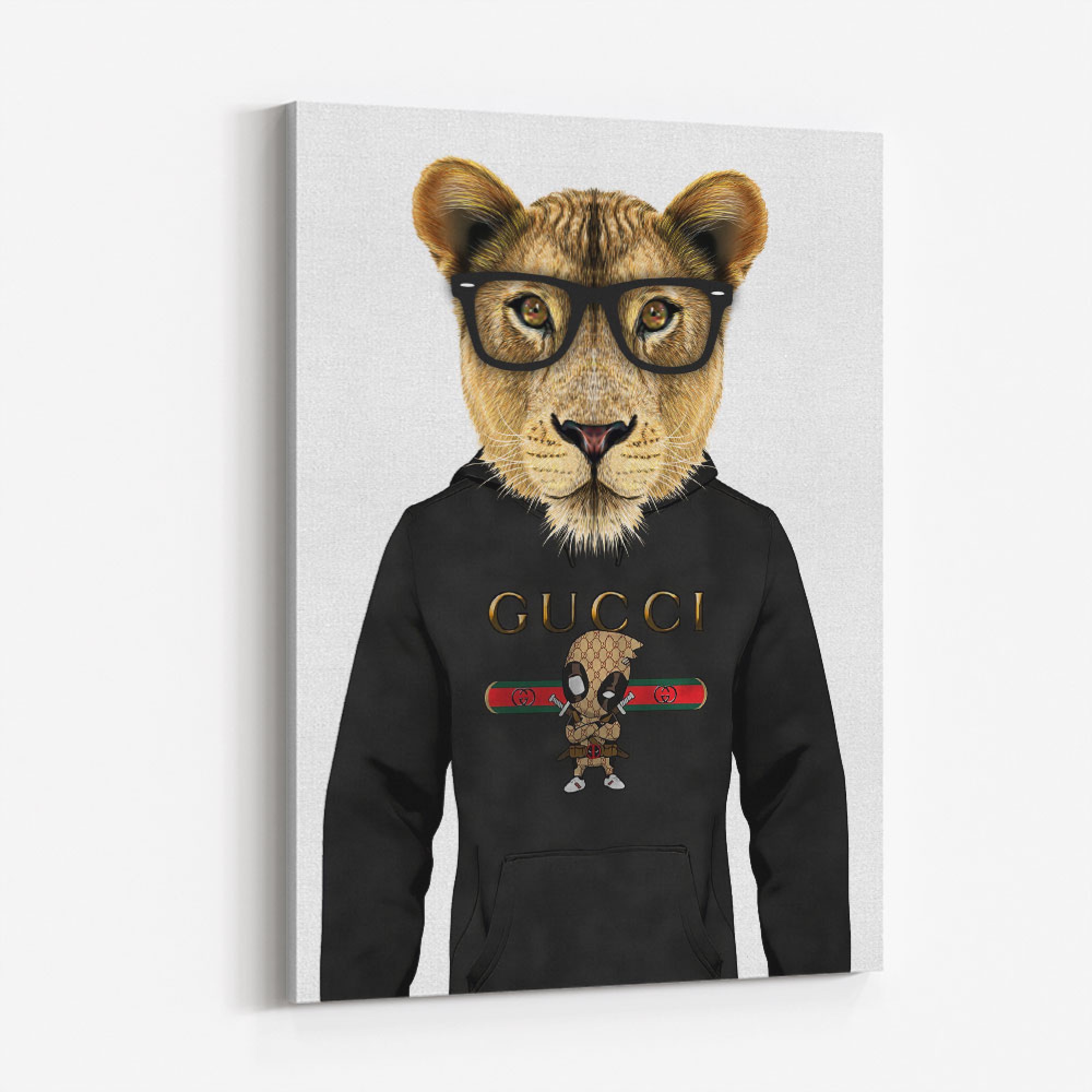 Lioness in a Hoodie Wall Art