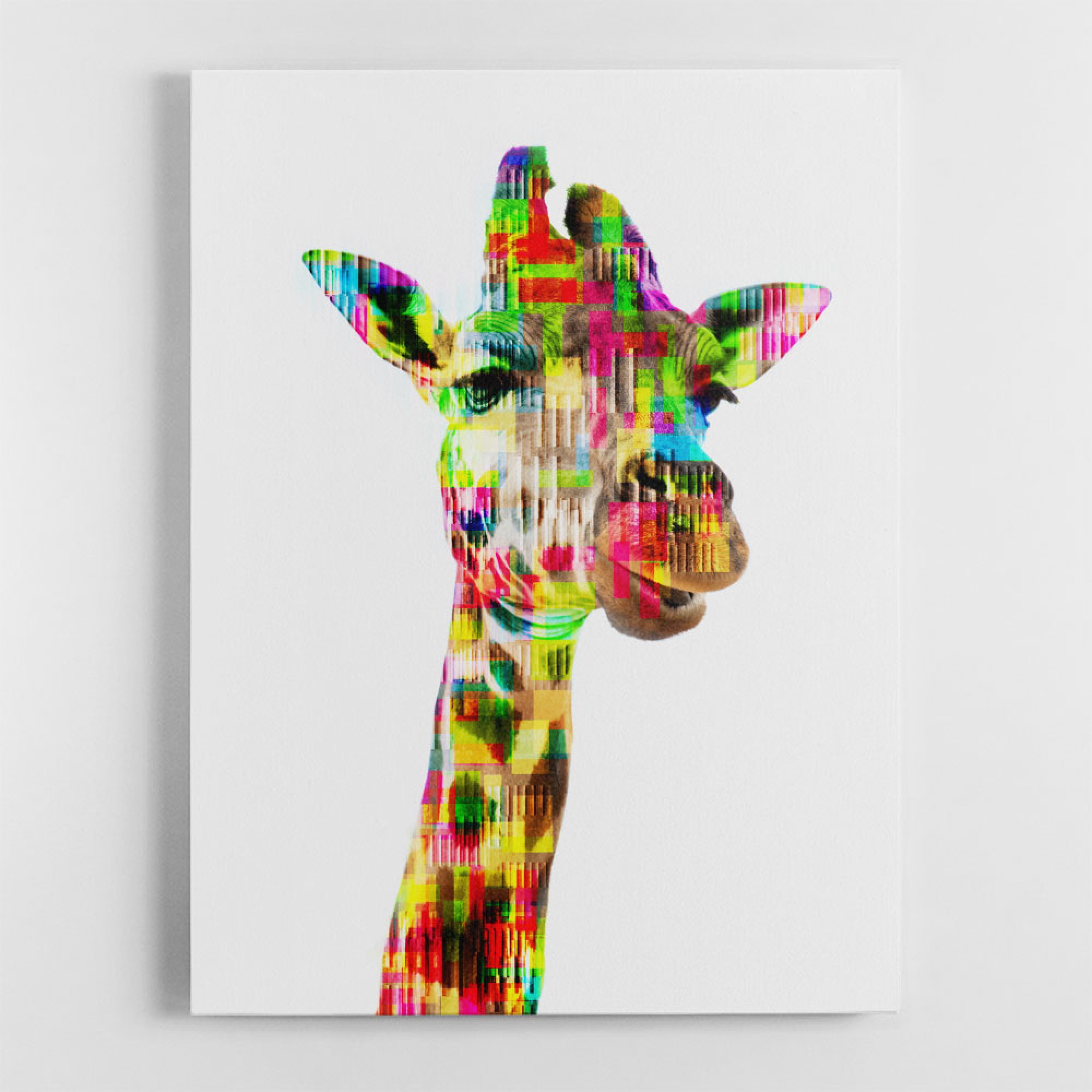 Giraffe Glitch Wall Art