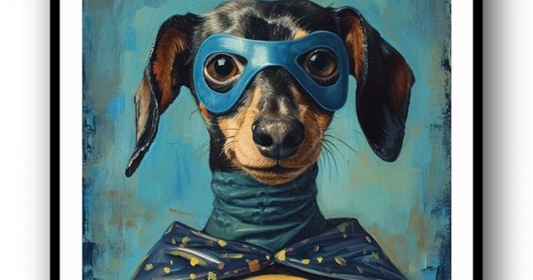 Batman Dachshund Wall Art