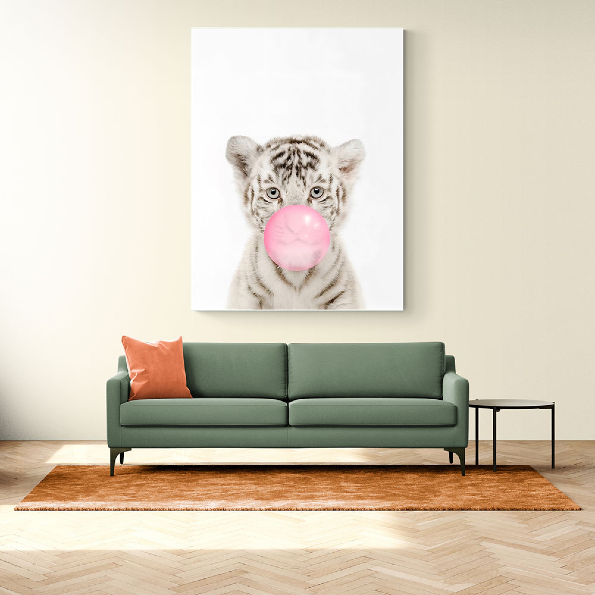 Tiger Bubble Gum Wall Art
