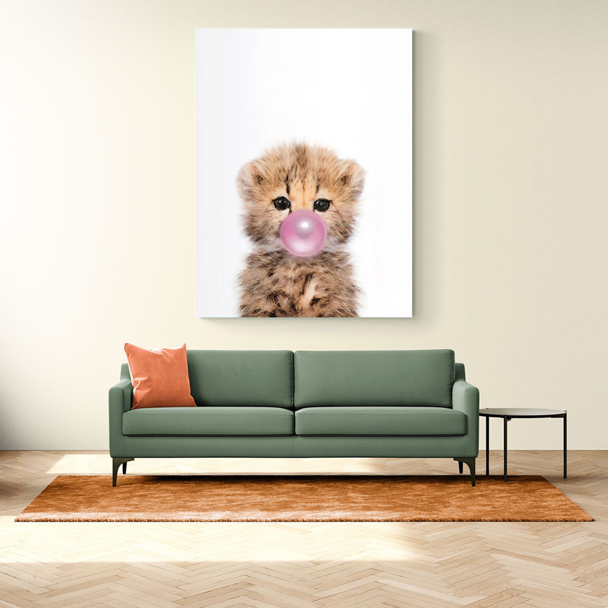 Cheetah Bubble Gum Wall Art