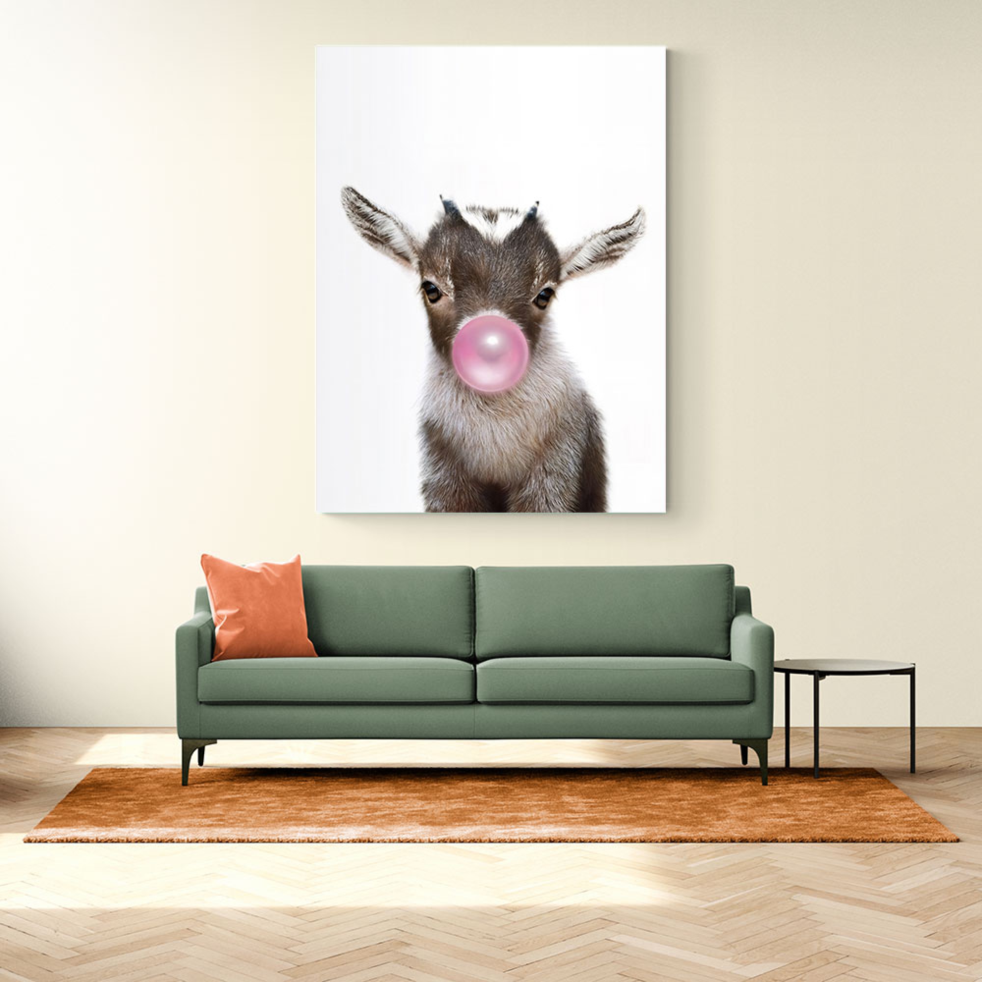 Baby Goat Bubble Gum Wall Art