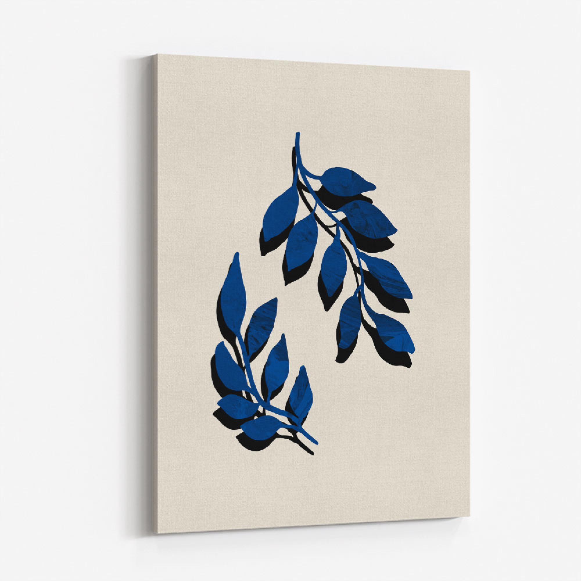 Blue Twig Brush Wall Art