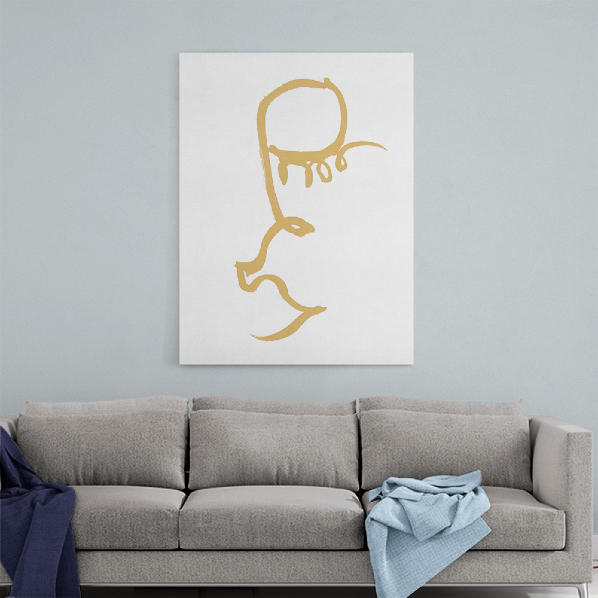 Half Face Gold Wall Art