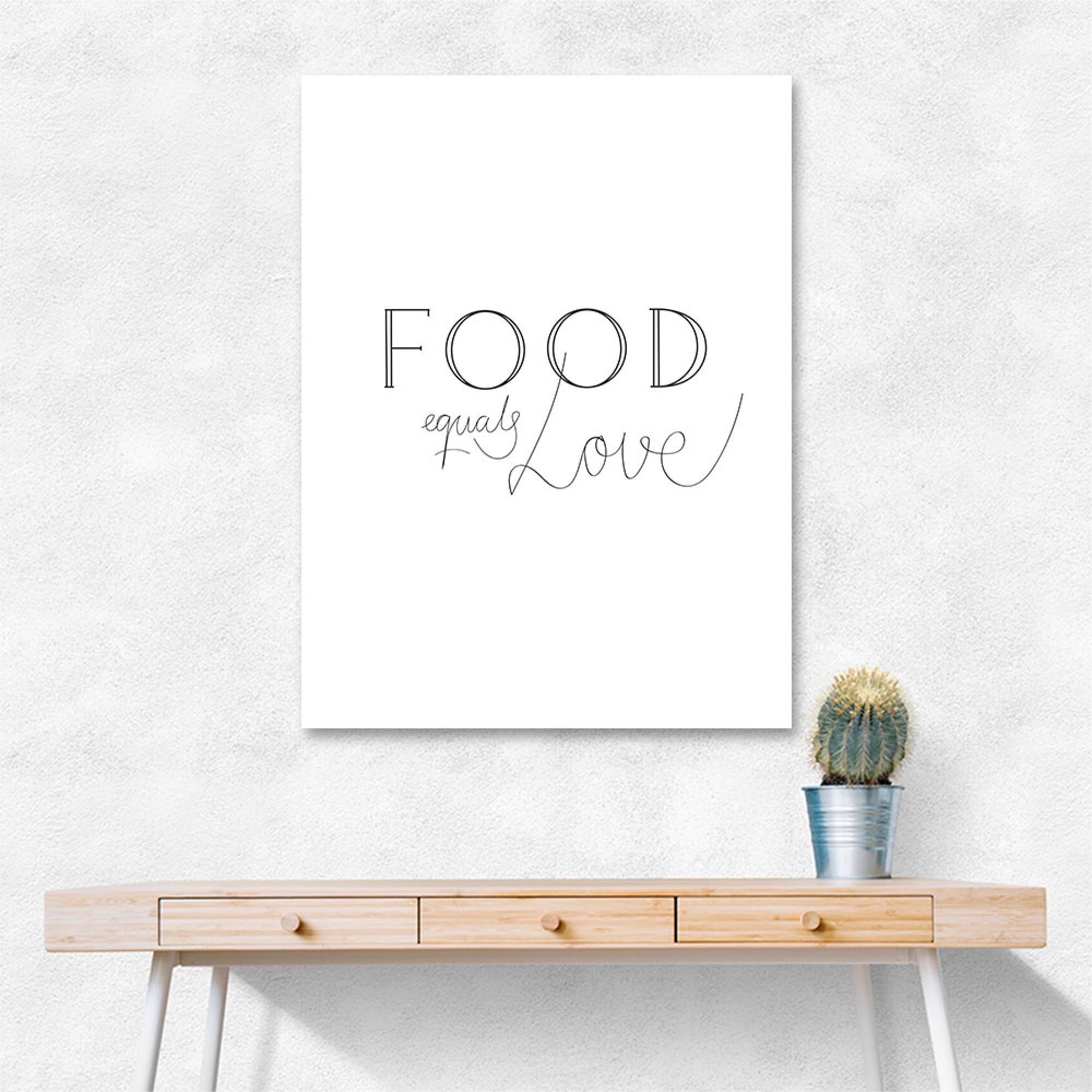 Food Equals Love Wall Art