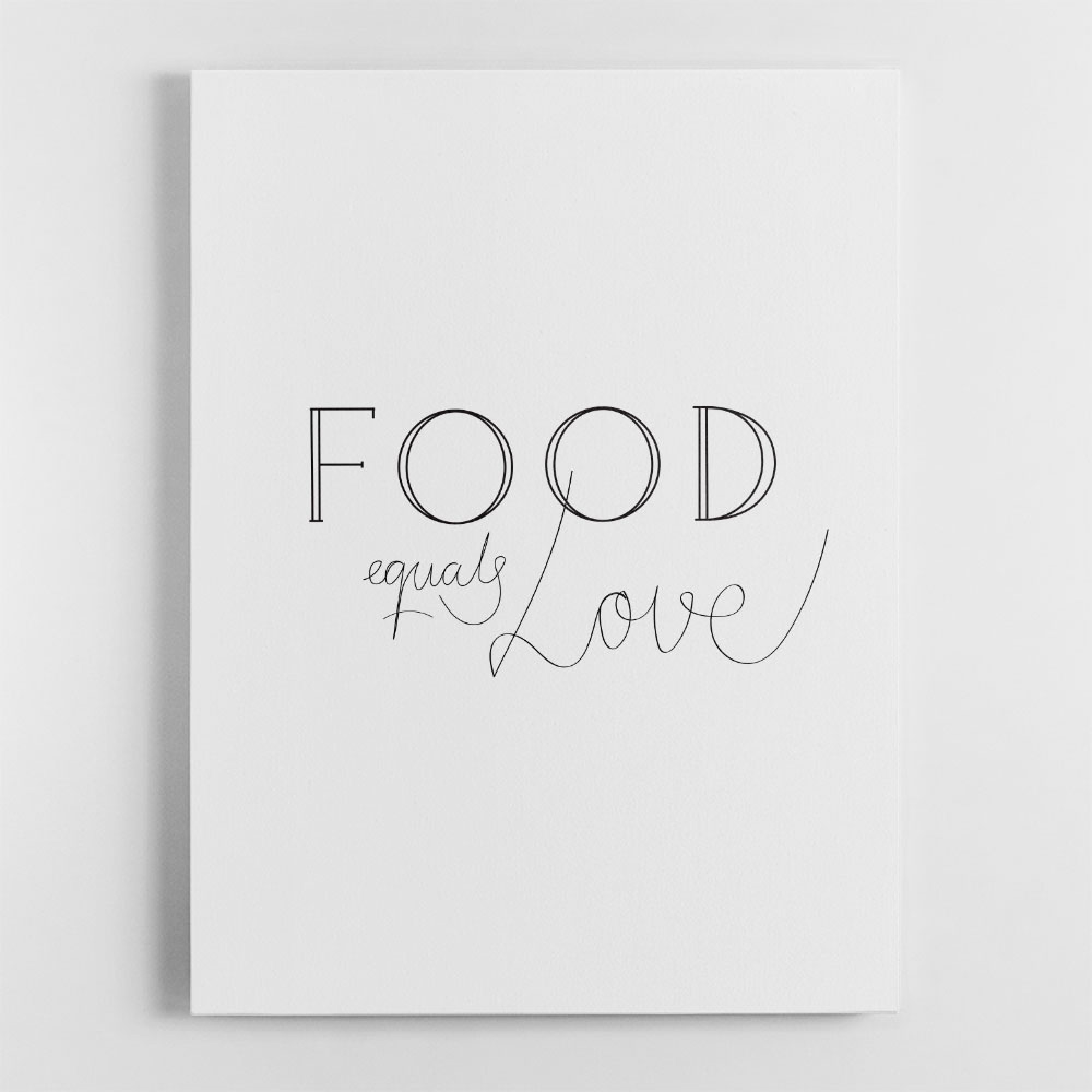 Food Equals Love Wall Art