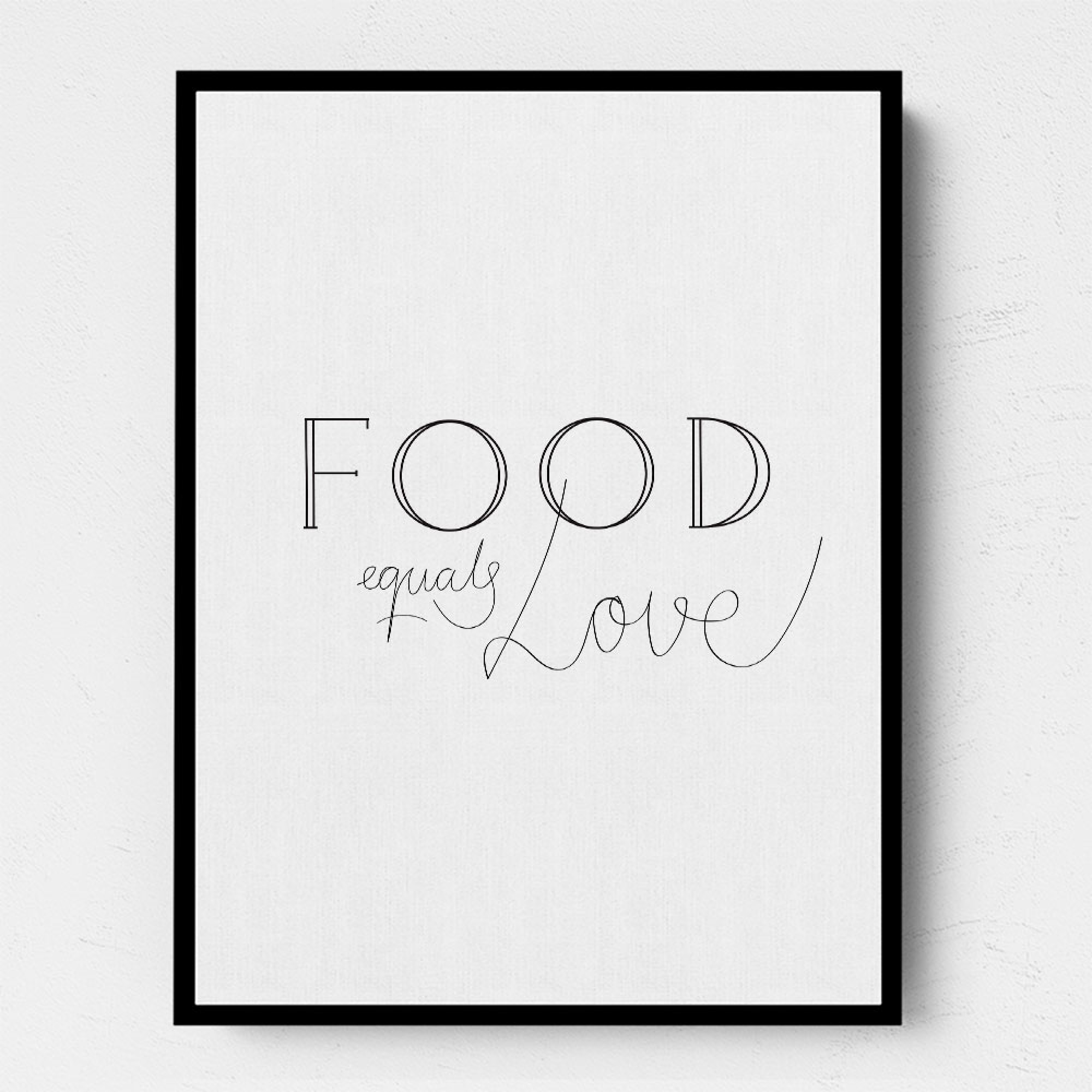 Food Equals Love Wall Art
