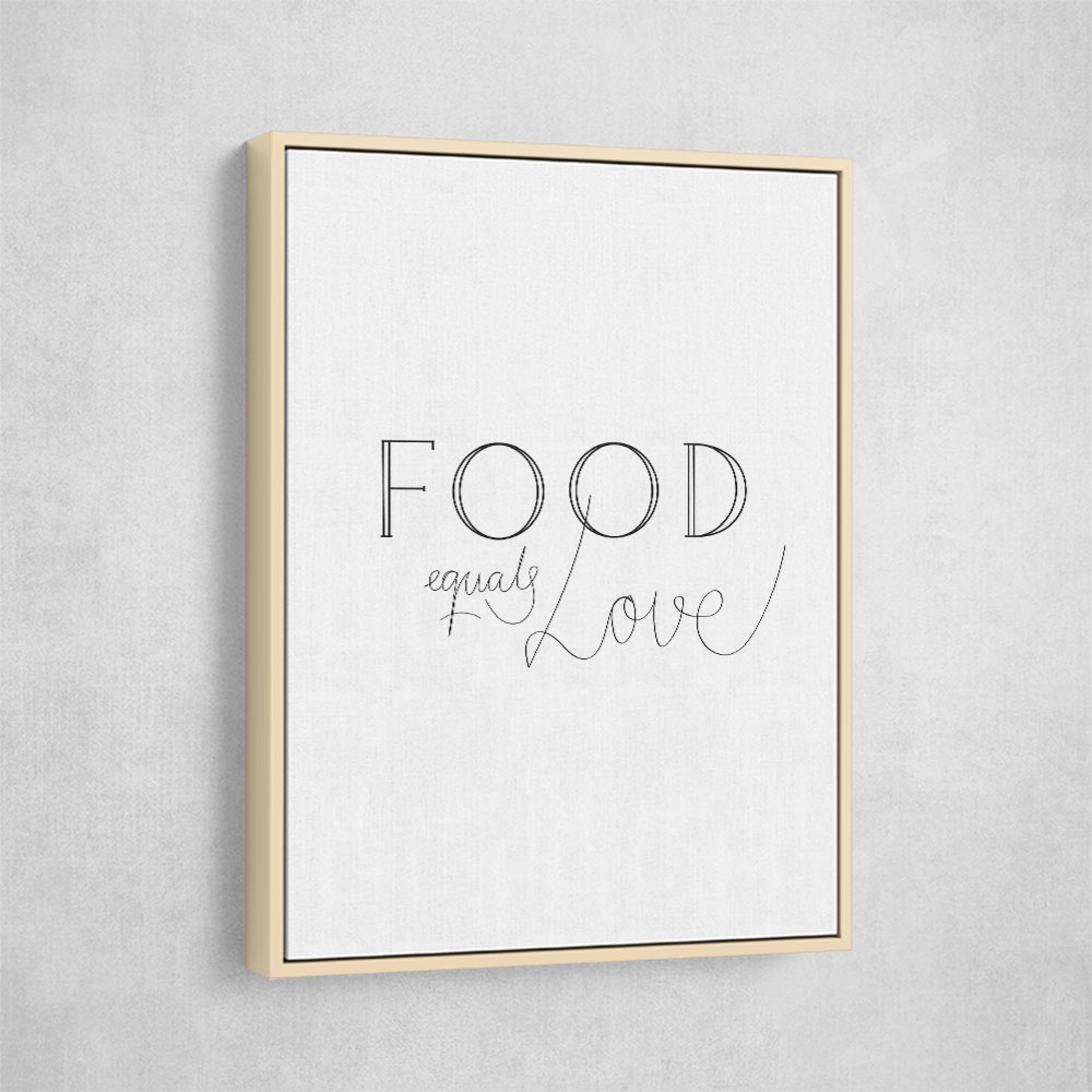 Food Equals Love Wall Art